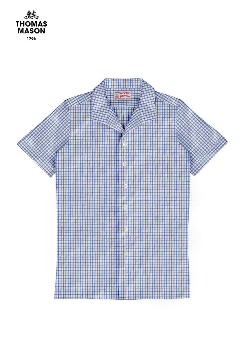 Marina Blue Checkered Weekender Short Sleeve Shirt